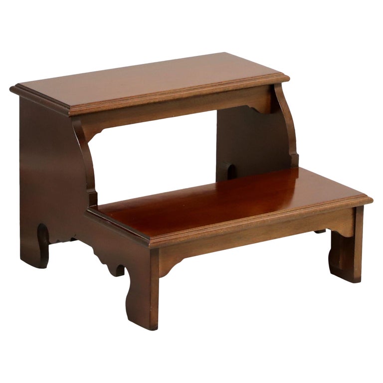 CRAFTIQUE Solid Mahogany Mellowax Finish Bed Steps at 1stDibs