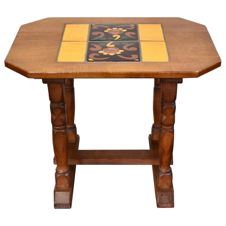 Antique Mason Monterey California Tile Table For Sale at 1stDibs
