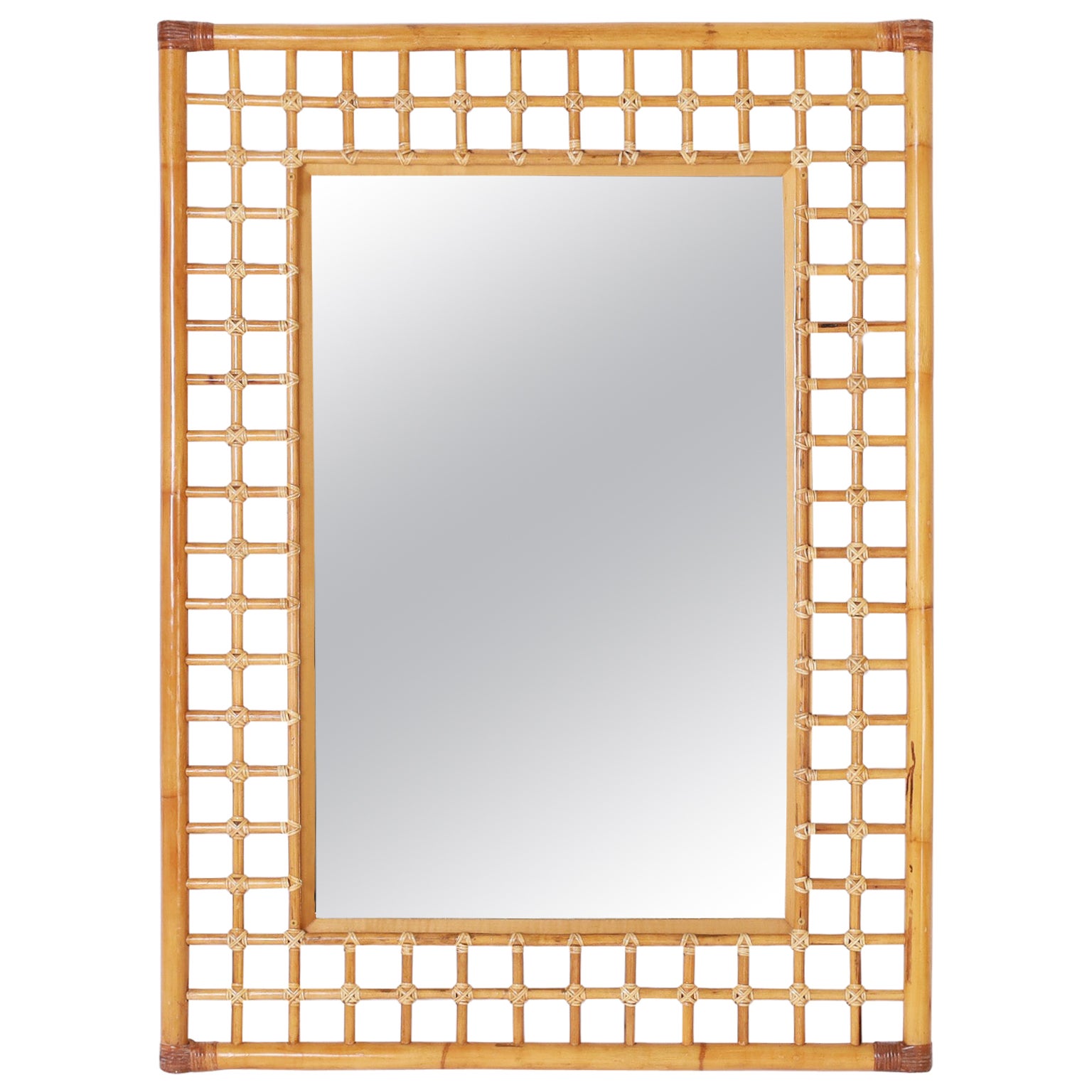 Pair of British Colonial Style Burnt Bamboo Wall Mirrors at 1stDibs ...