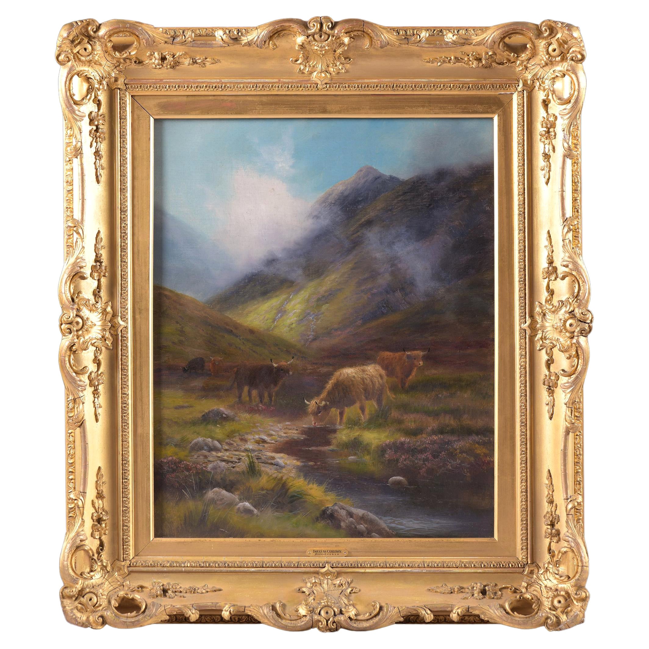 Pair of 19th Century Highland Paintings Attributed to Douglas Cameron ...