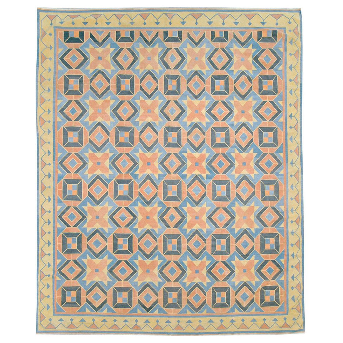 Mid-20th Century Handmade Indian Lahore Large Room Size Carpet For Sale ...