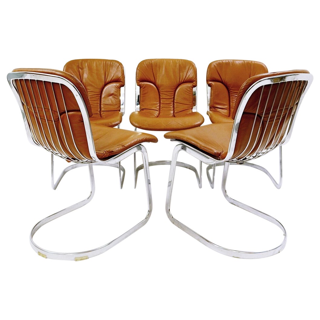 Set of Five Dining Chairs by Cidue at 1stDibs