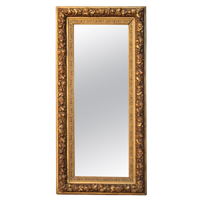 19th Century Antique Carved Wall Mirror about 1880 Italy at 1stDibs