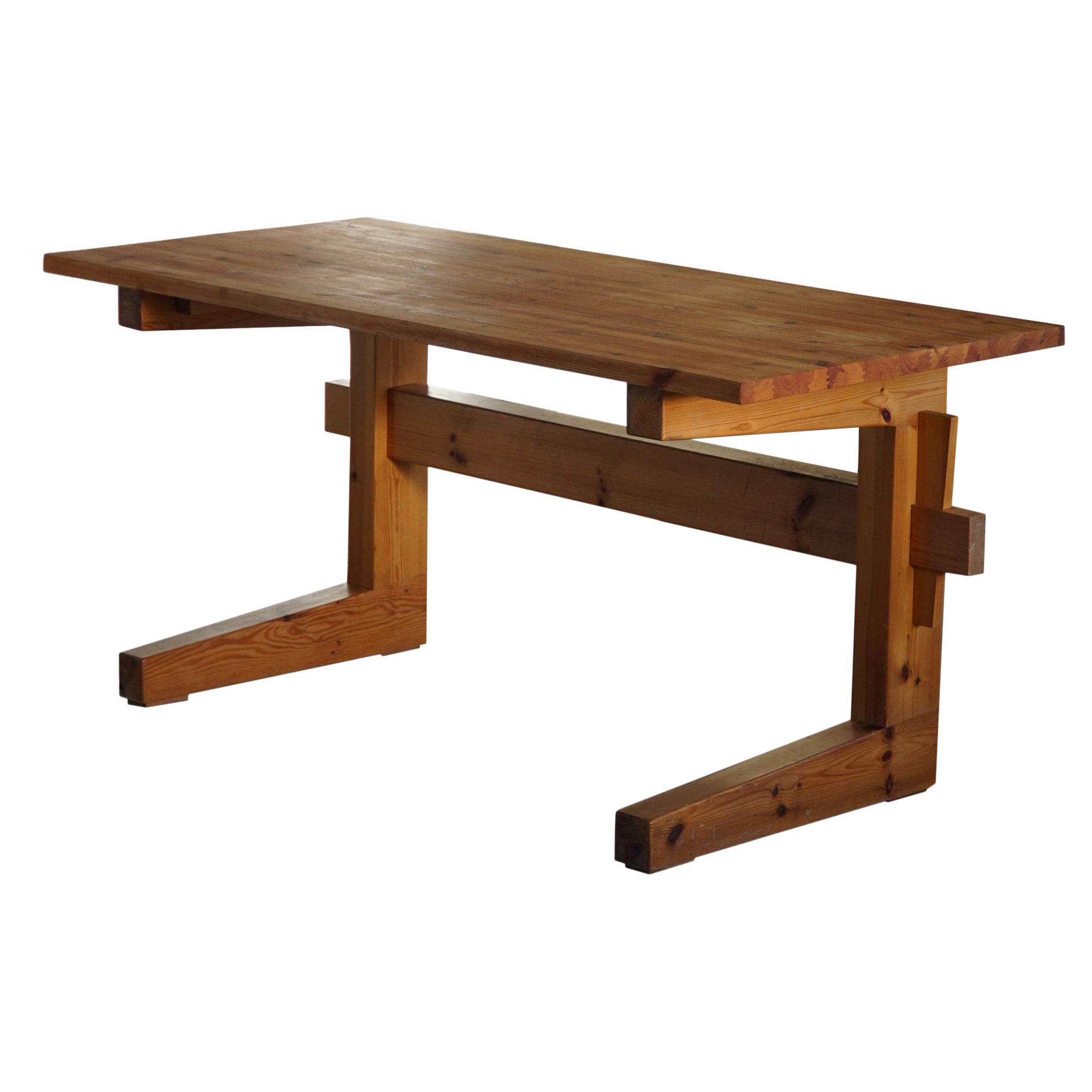 Marc van Rampelberg Freestanding Desk in Solid Iroko For Sale at 1stDibs