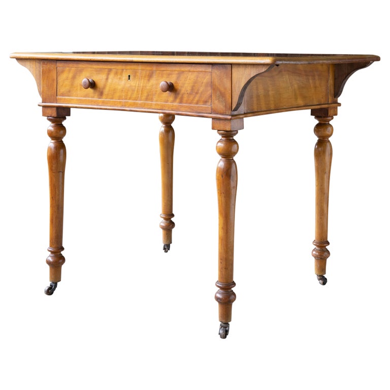 Heals Satin Birch Writing Desk at 1stDibs