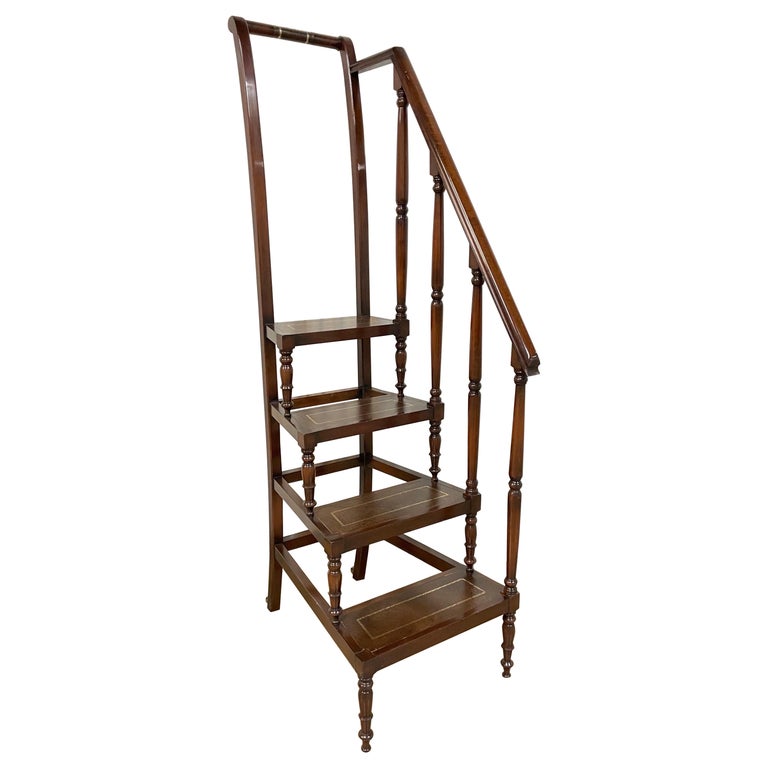 Vintage Tall Library Steps For Sale at 1stDibs | vintage library steps ...