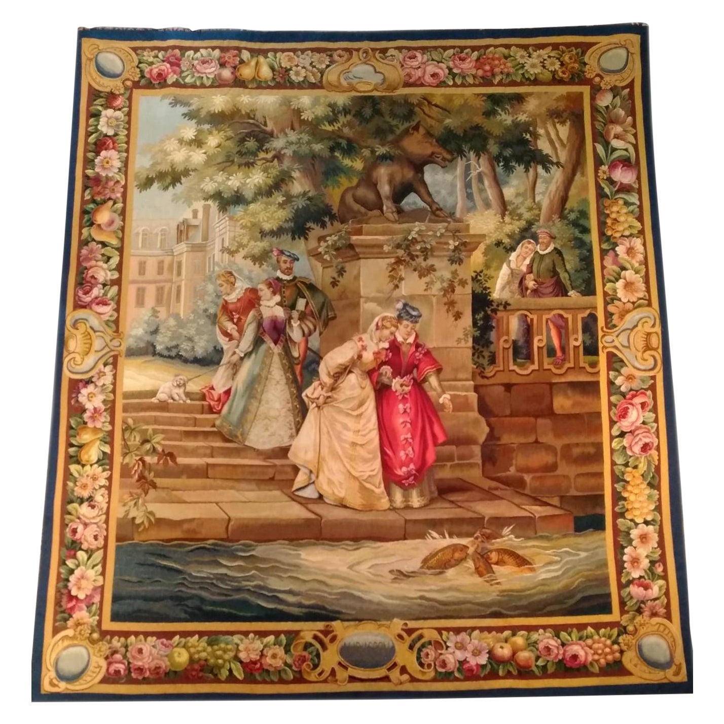 672 - 19th Century Tapestry in Very Fine Needlepoint For Sale at 1stDibs