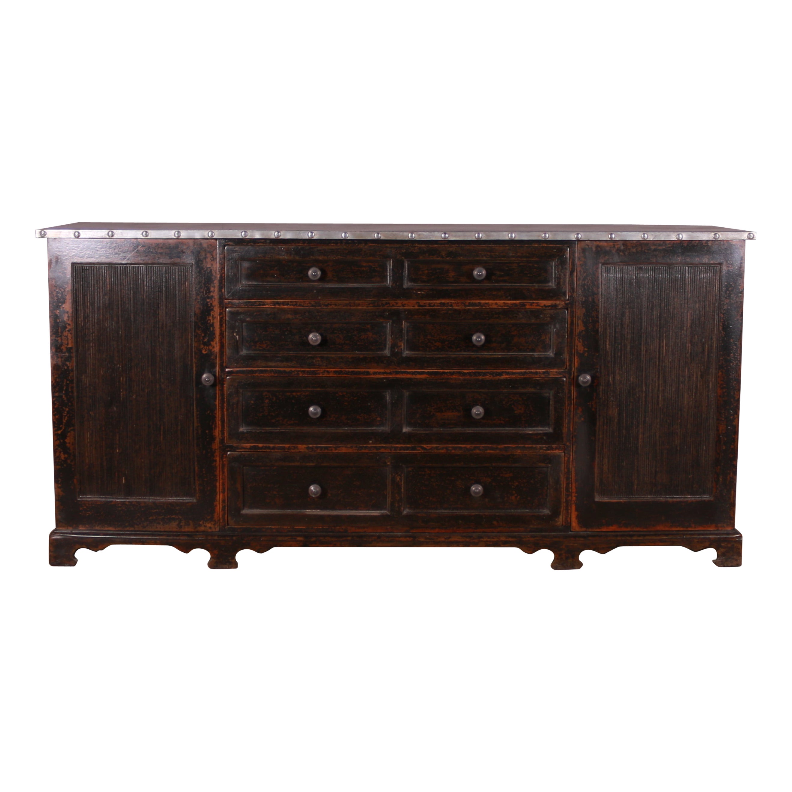 Cream-Glazed Heart Pine Buffet at 1stDibs