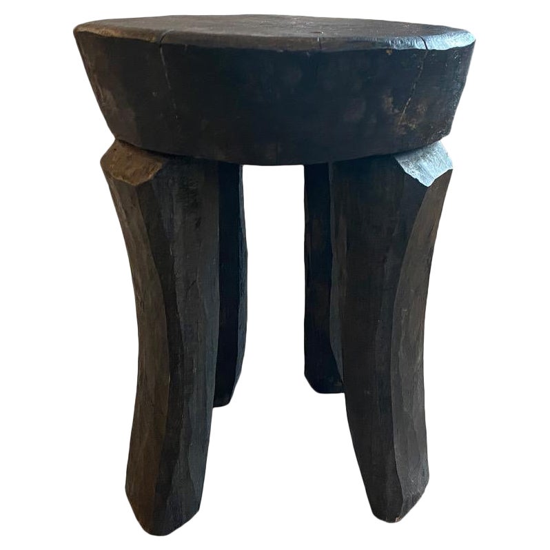 African Carved Ceremonial Wedding Stool or Table with Lucite Base at ...