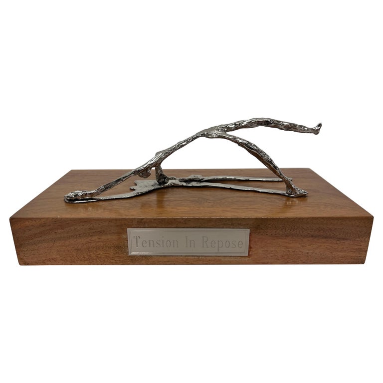 Contemporary Metal Sculpture Titled "Tension in Repose" For Sale at 1stDibs