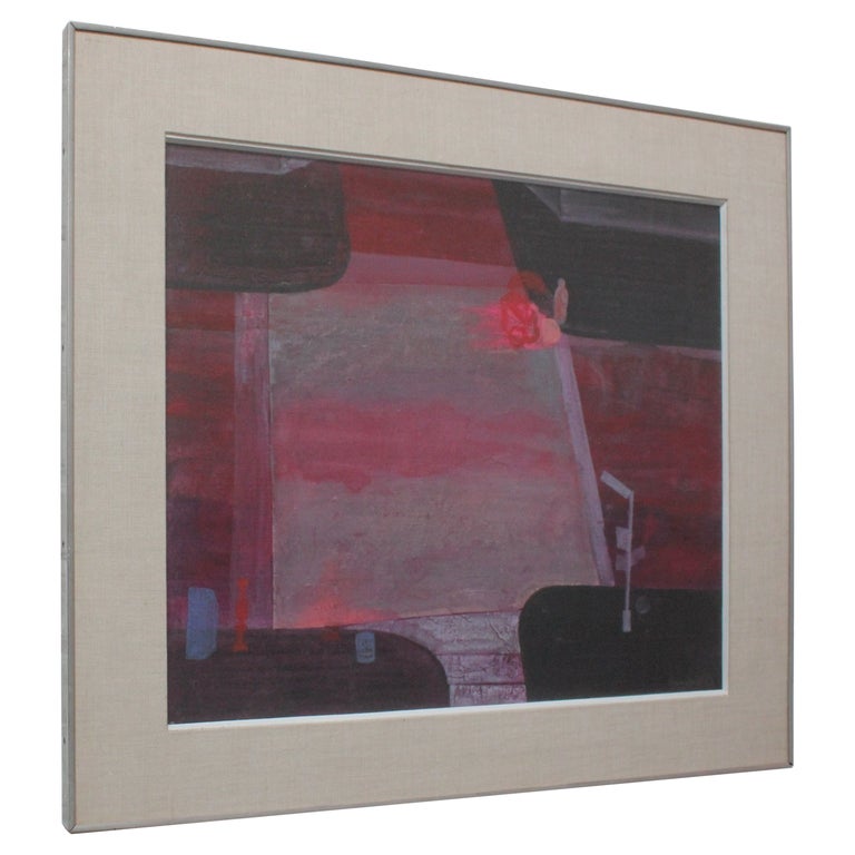 Bessie Boris "Intersection" Oil and Mixed Media on Paper For Sale at ...
