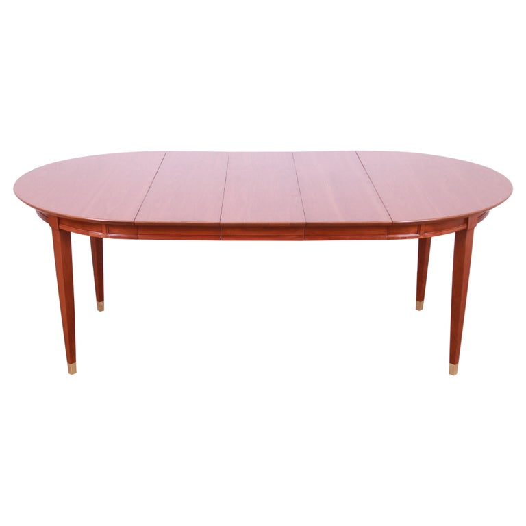 Mid-Century French Regency Cherry Wood Dining Table Attributed to ...