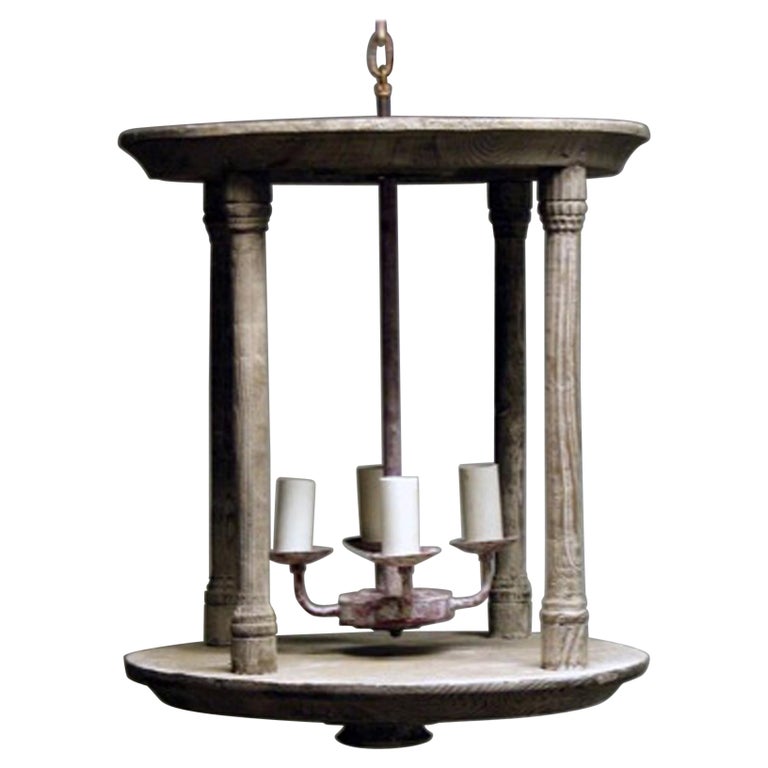 Circular Wooden Lantern For Sale at 1stDibs
