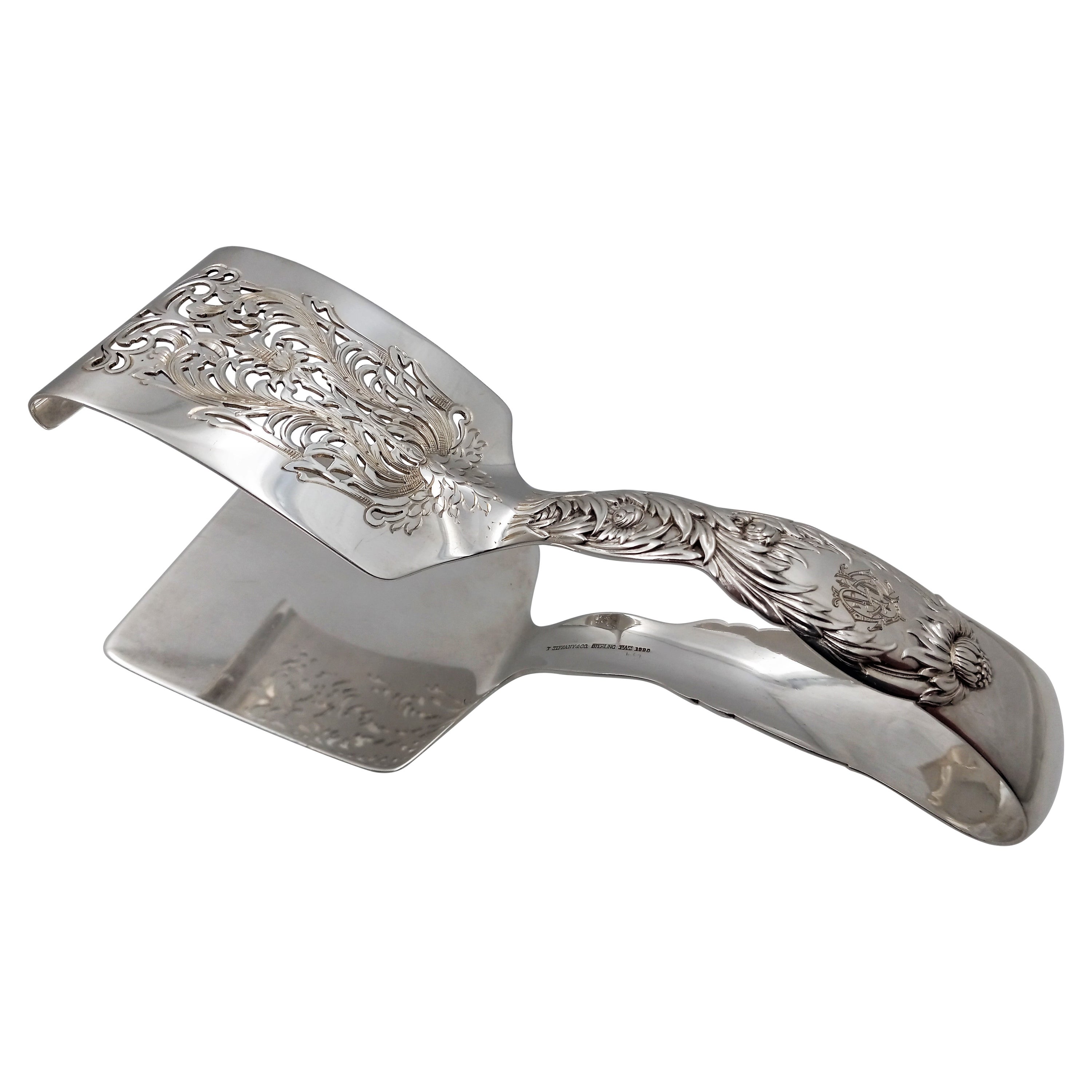 Tiffany and Co. Sterling Silver Tray Footed with Acid Etched Cherubs ...