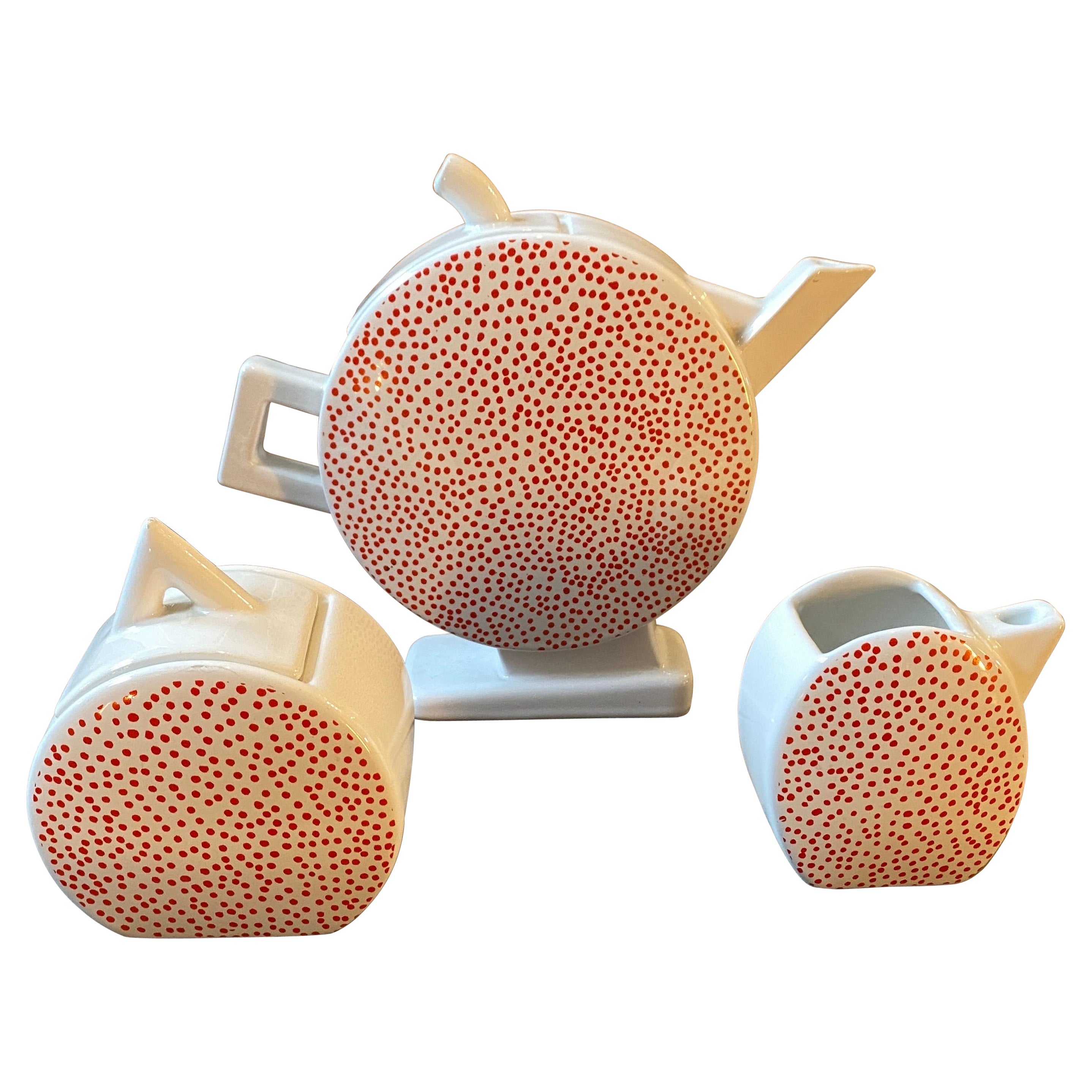 Peter Shire Postmodern Memphis Ceramic Double Spouted Teapot at 1stDibs