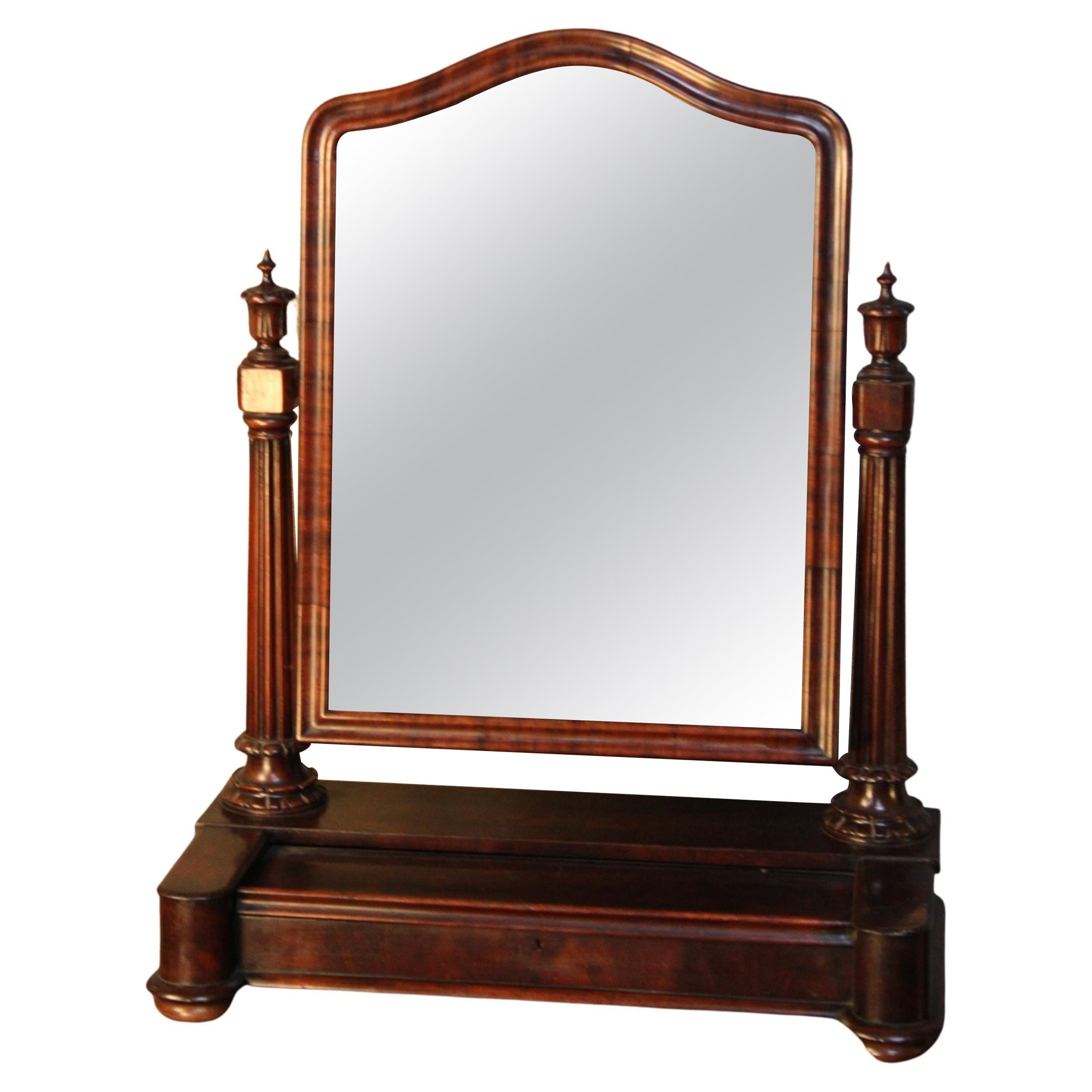 19th Century Mahogany Dressing Table Mirror For Sale at 1stDibs
