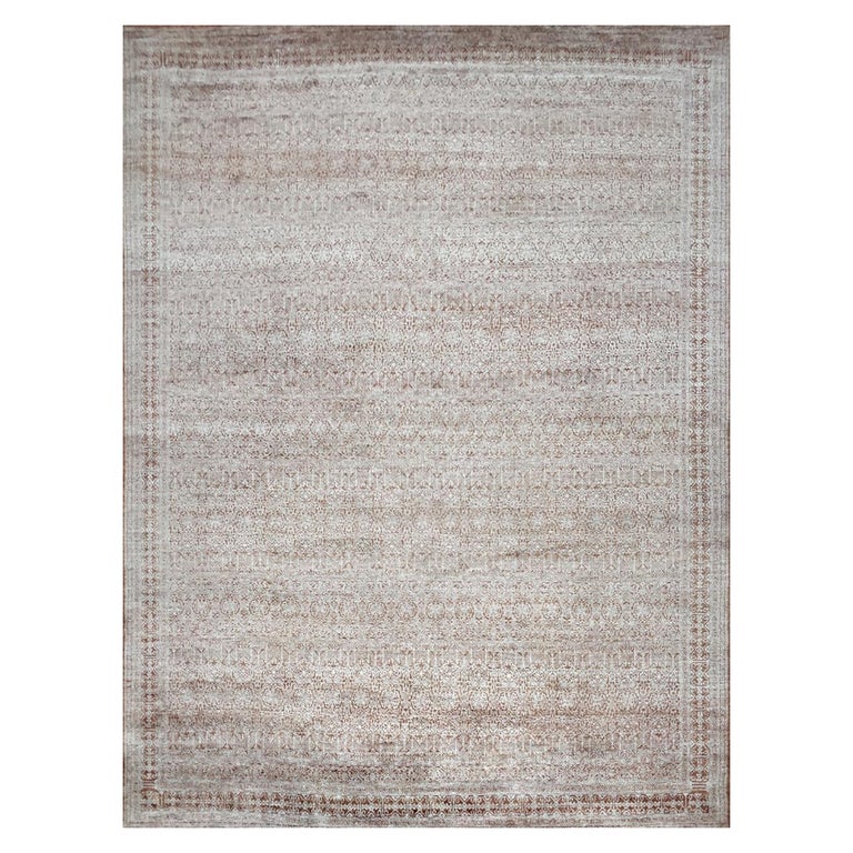 New Modern Abstract Design Wool and Silk Rug For Sale at 1stDibs