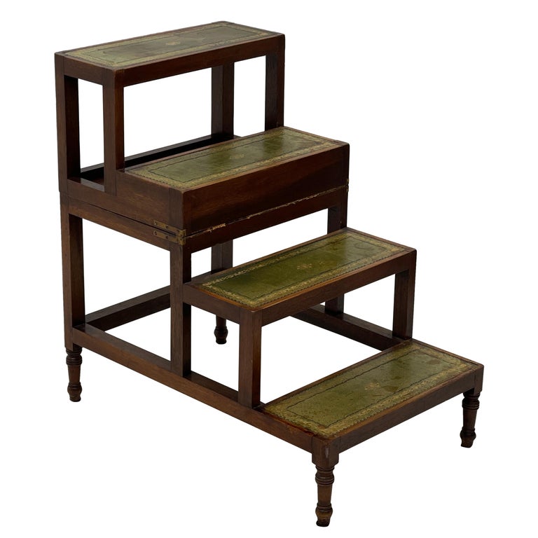 Antique Folding Library Steps Convertible Table For Sale at 1stDibs ...