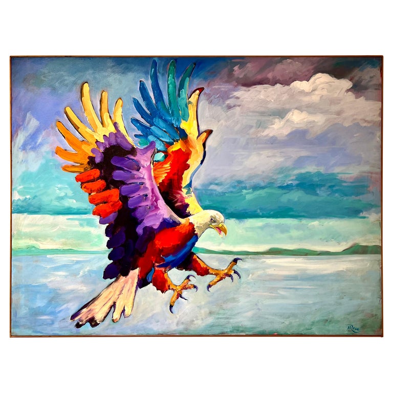 Original Artist Signed An Eagle as She Flies Painting by the Artist ...