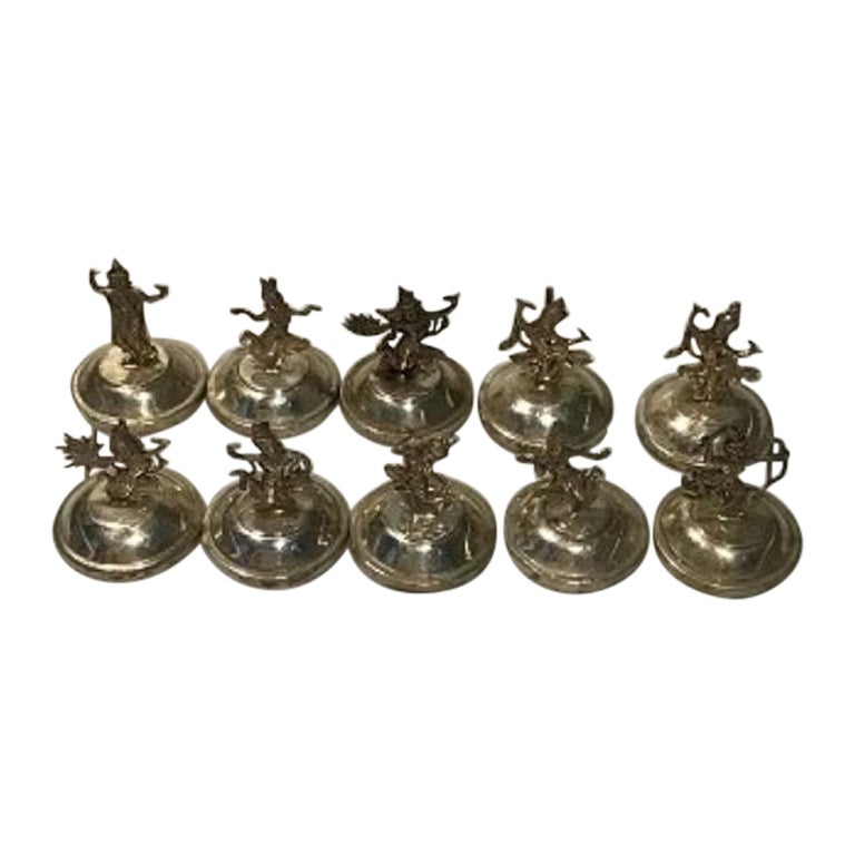 Placecard Holders Sterling Silver Set of 10 Pcs Thailand, 'Siam' For ...