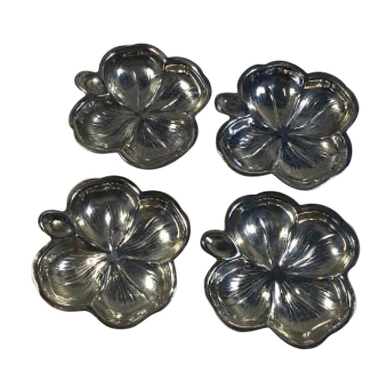 Lenox Silver Inc Nyc Sterling Silver Four-Leaf Clover Dish 'Set of 4 ...