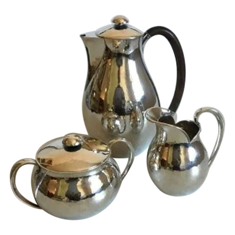 Hans Hansen Sterling Silver Coffee Set For Sale at 1stDibs