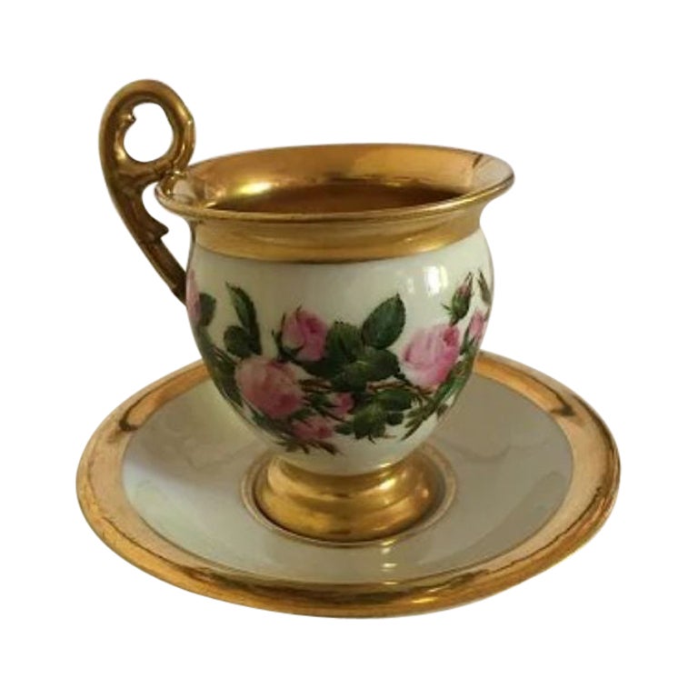 Royal Copenhagen Empire Cup with Flowers from 1820-1850 by Klein For ...