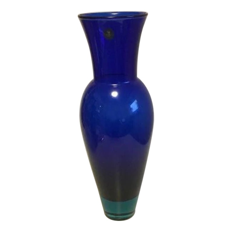 Mary Gregory Royal Blue Glass Vase at 1stDibs