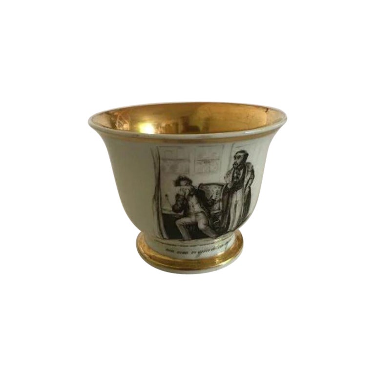Royal Copenhagen Empire Cup in Sevres Style Decorated with War Chariots ...