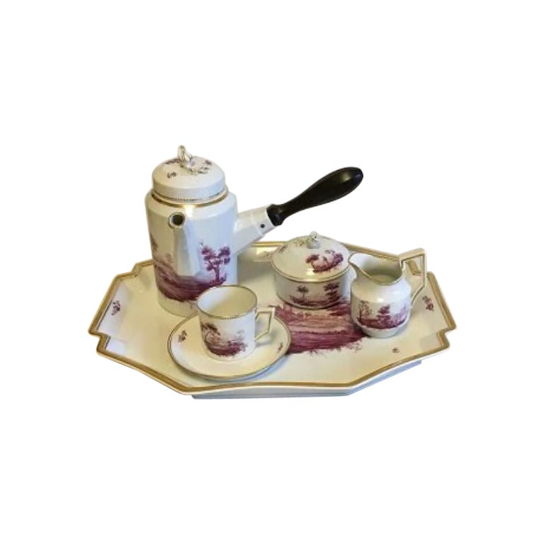 Royal Copenhagen Tete á Tete Coffee Set with Dark Rose Decoration in ...