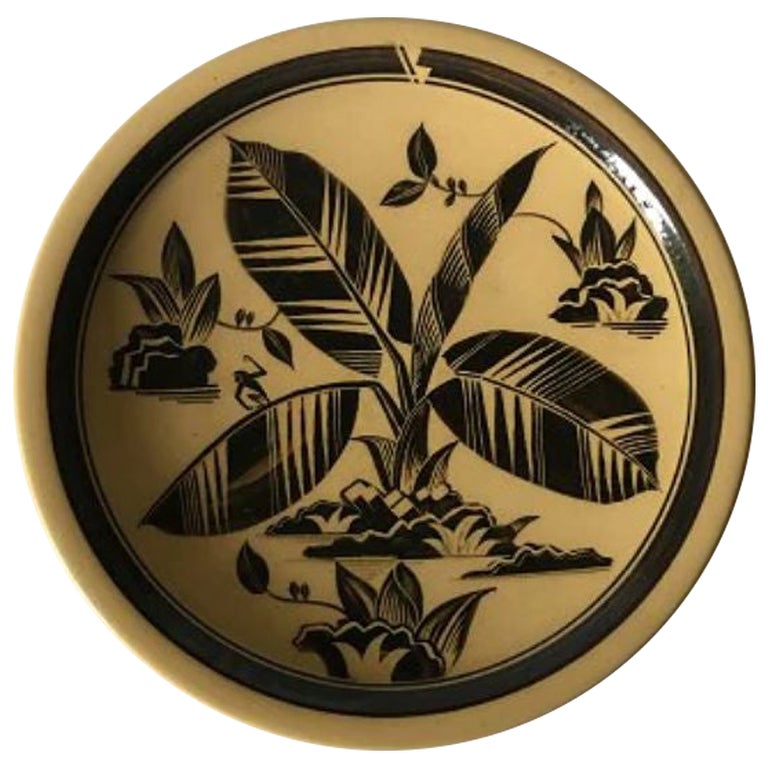 Royal Copenhagen Nils Thorsson Flat Bowl "Jungle" For Sale at 1stDibs