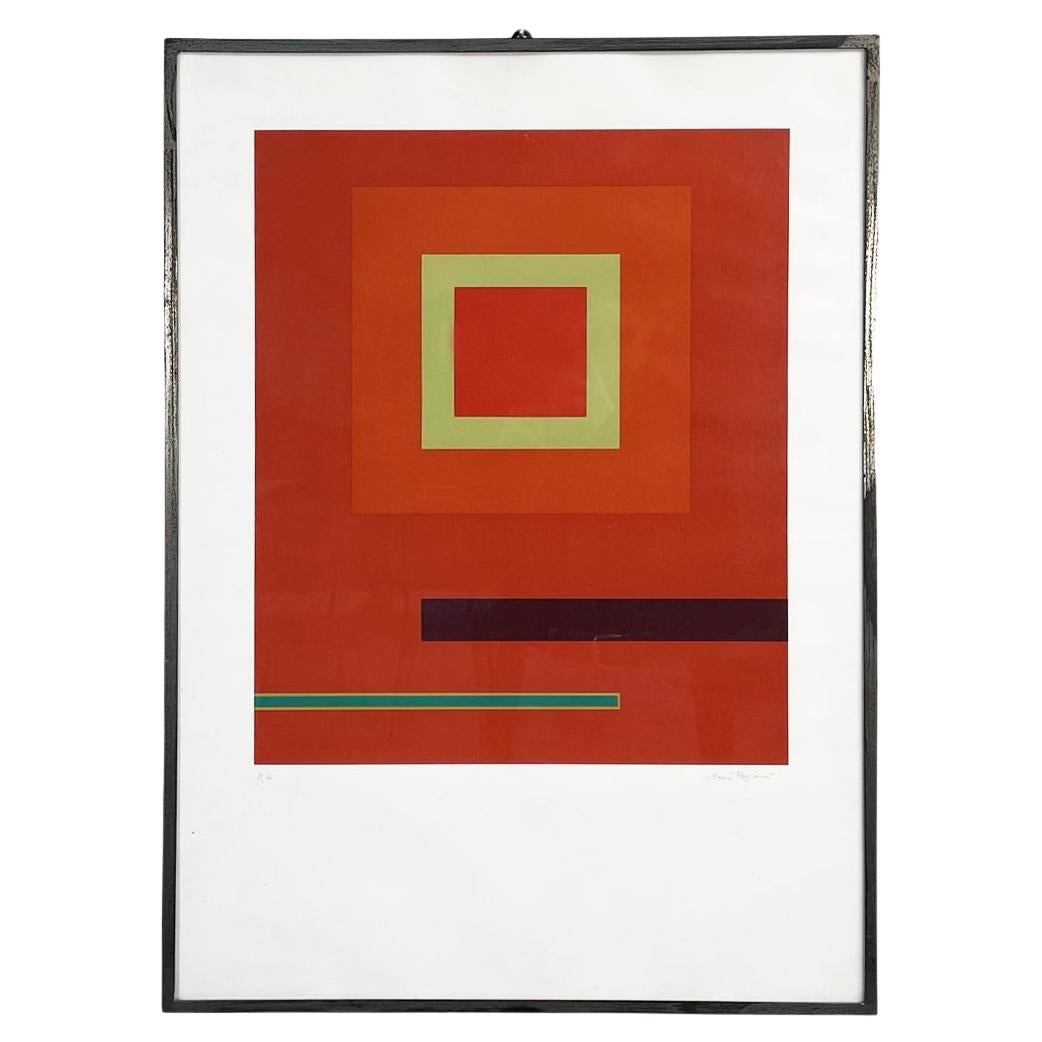 Italian Mid-Century Modern Rectangular Geometric Print by Mauro ...