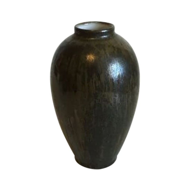 Royal Copenhagen Vase with Brown Glaze, Designed by Carl Frederik ...