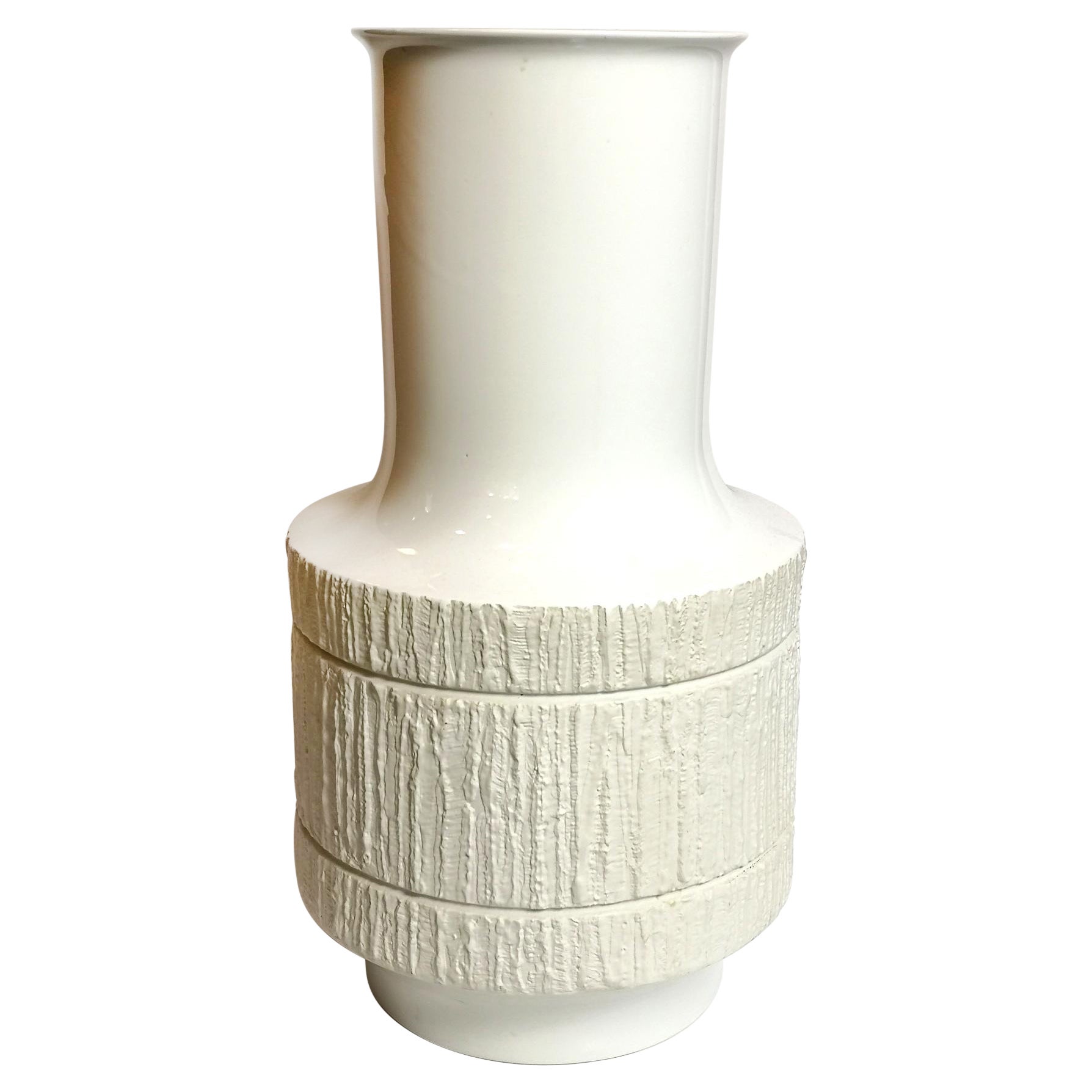 Thomas Ceramic Ivory Color Floor Vase 1970’s, '5613' For Sale at 1stDibs