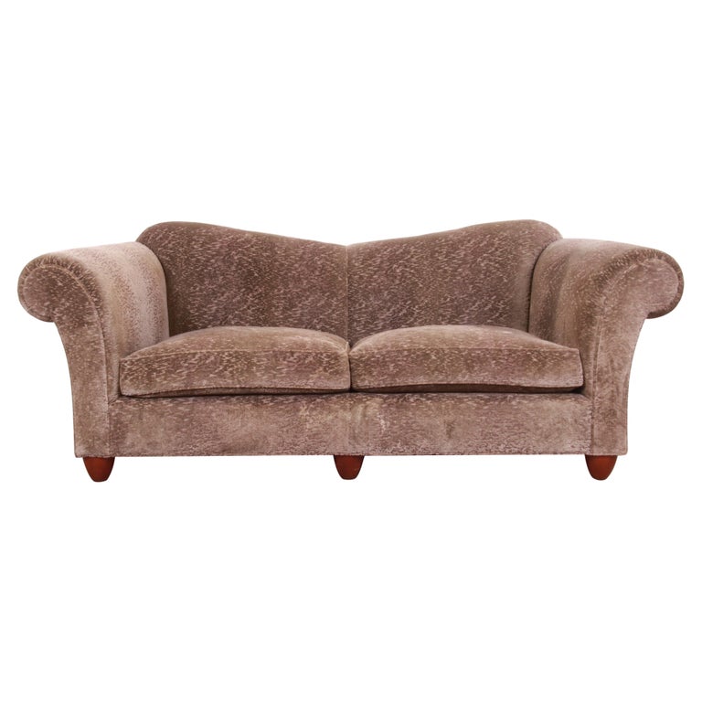 Baker Furniture Contemporary Custom Upholstered Reverse Camel Back Sofa ...