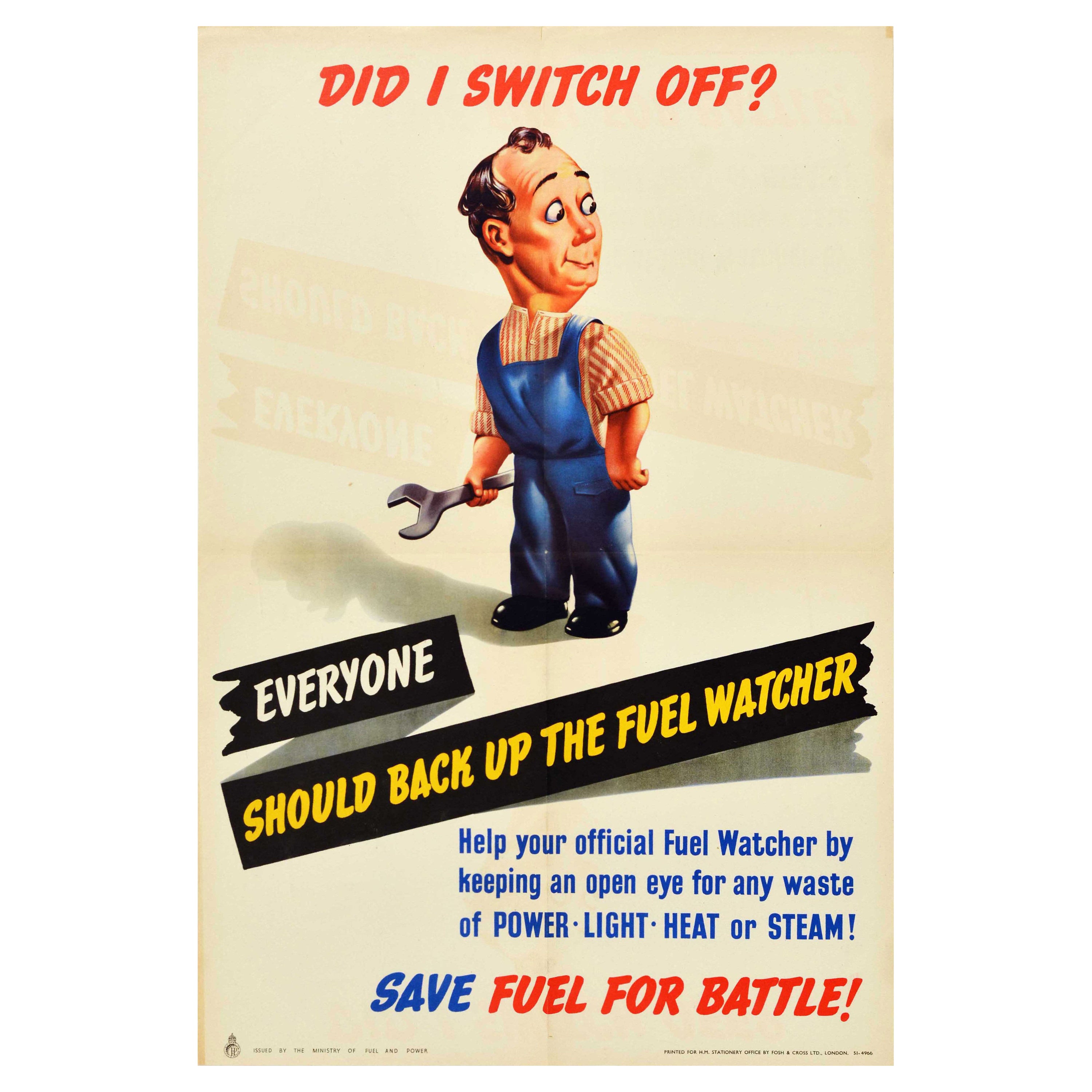 Original Vintage WWII Poster Switch Off That Light More Planes Home ...