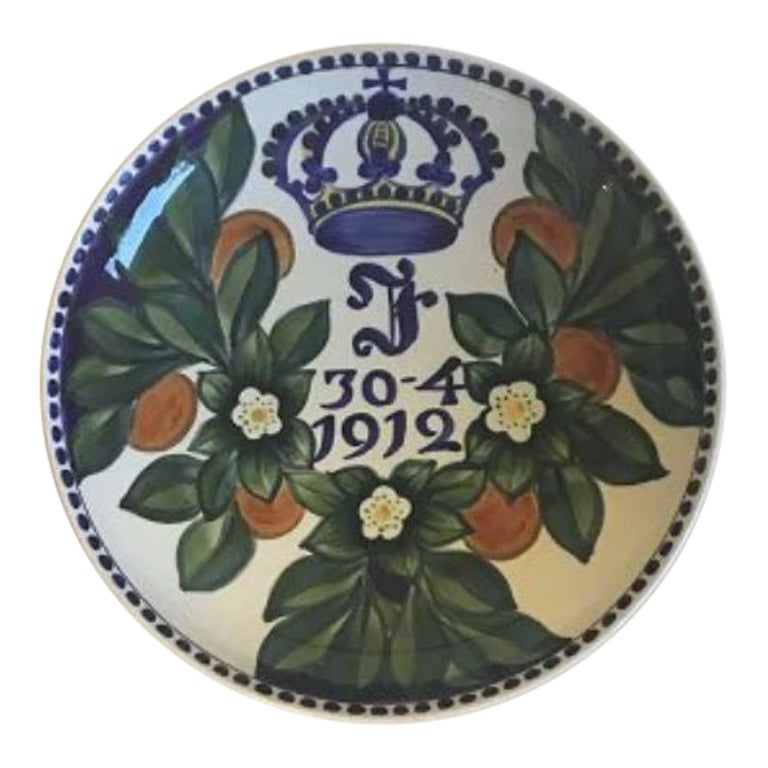 Aluminia Commemorative Plate Dutch Oranger Plate from 1913 at 1stDibs
