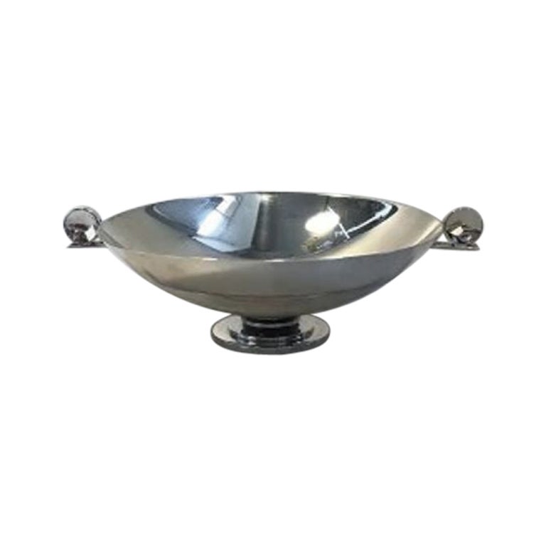 Norwegian Silver and Enamel Art Deco Bowl by Ottar Hval of Oslo at ...