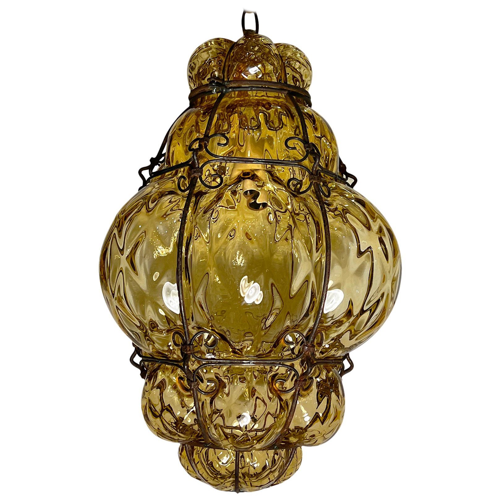 Set of Murano Glass Lanterns. Sold Individually For Sale at 1stDibs