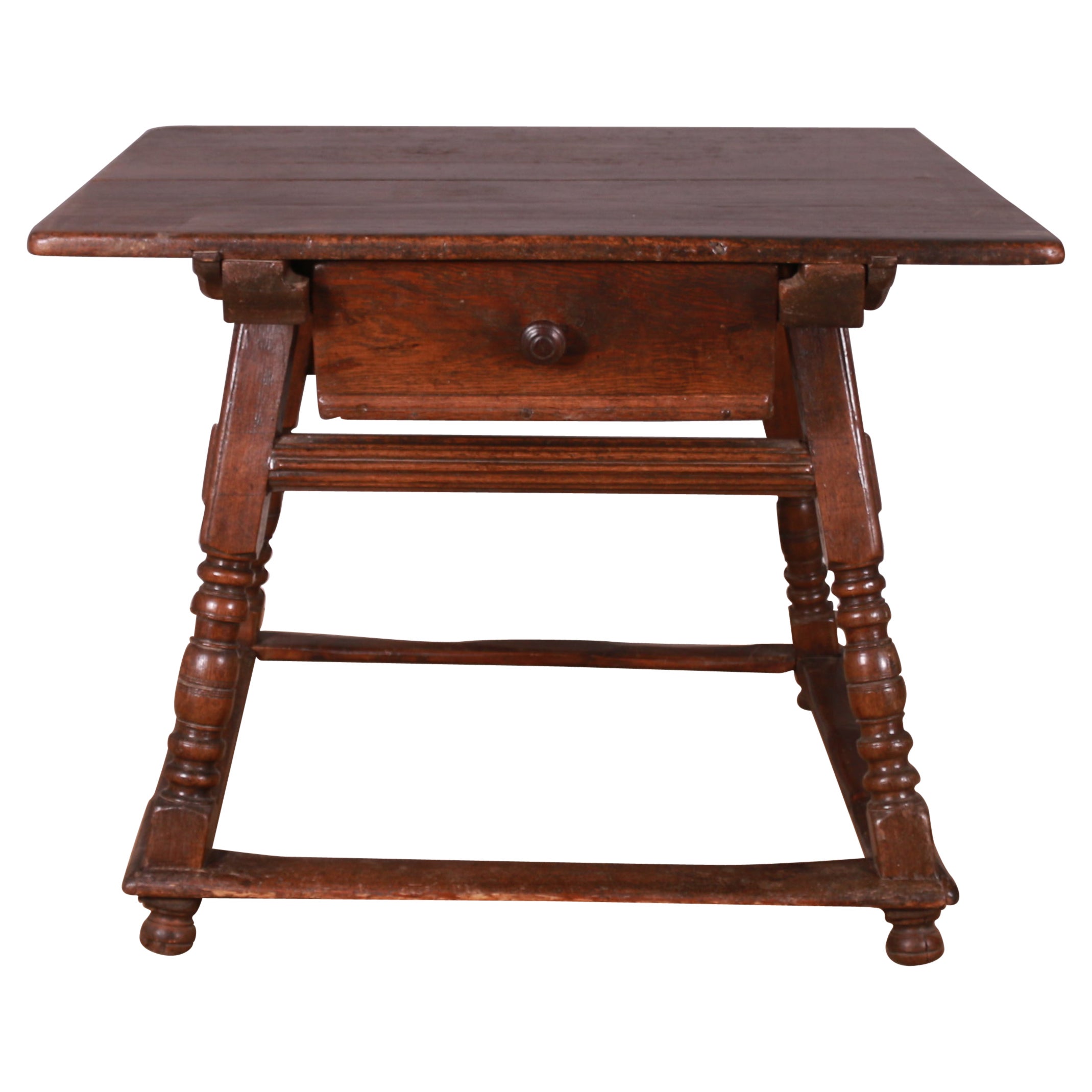 German Rococo 18th Century Glass Bead Decorated Centre Table with ...