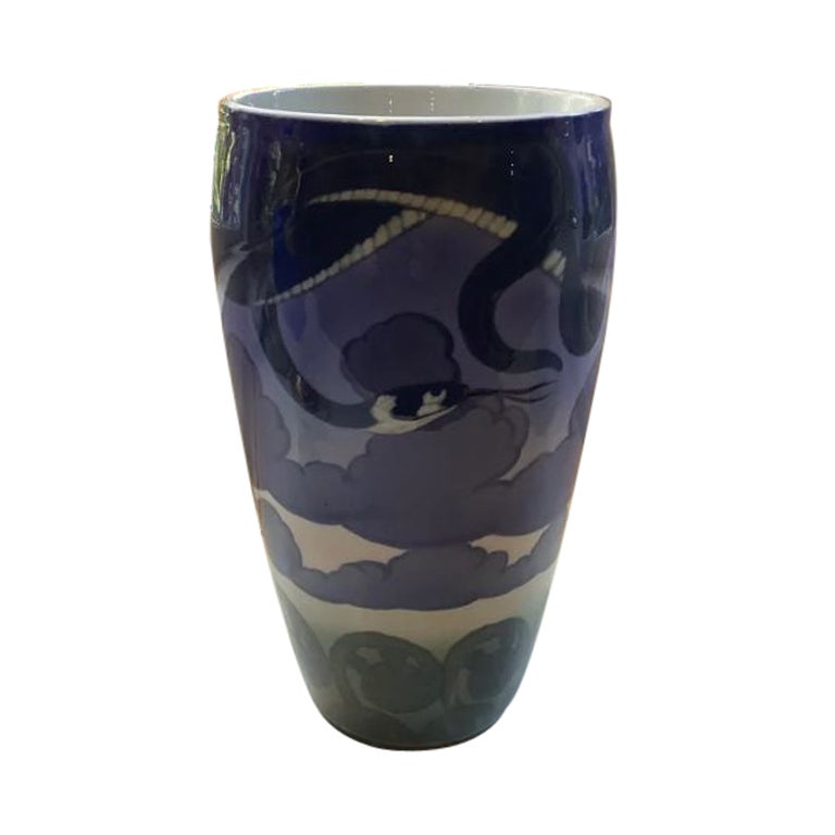 Royal Copenhagen Unique Art Nouveau Vase by Carl Mortensen from 1892 No ...