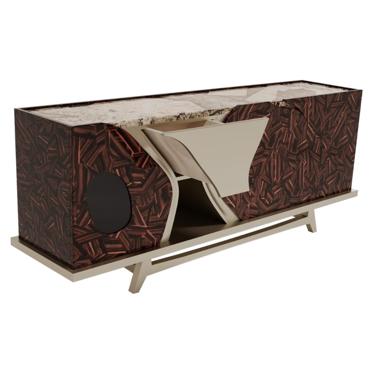 Modern Commode in Marble and Powder Coated Steel from "Disused ...