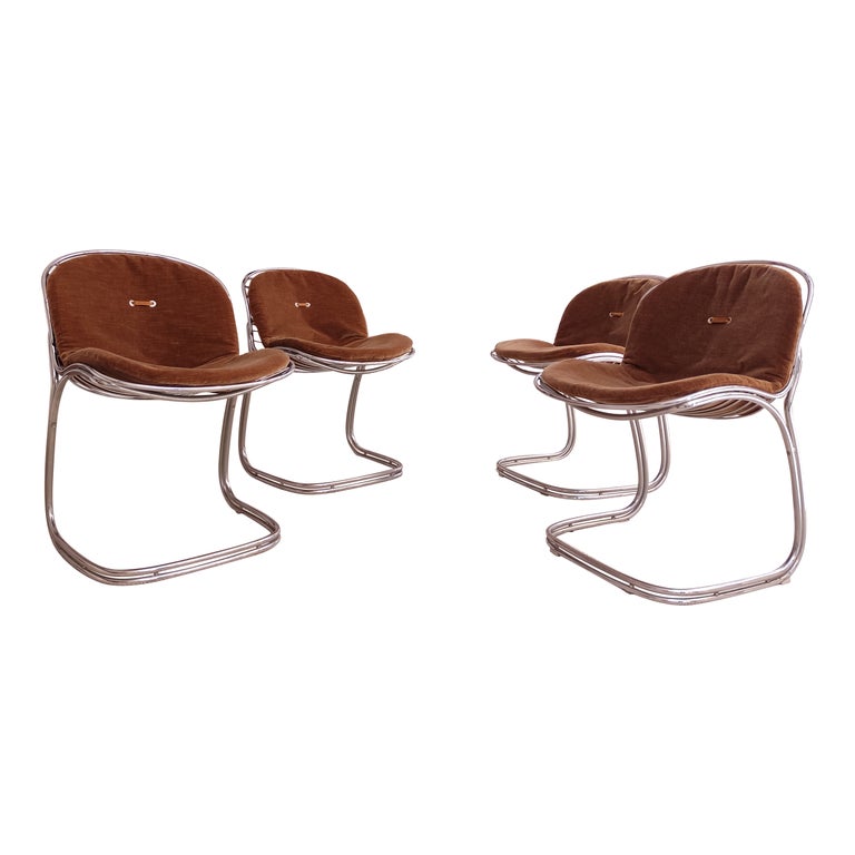 4 Gastone Rinaldi Chairs Model "Sabrina" at 1stDibs