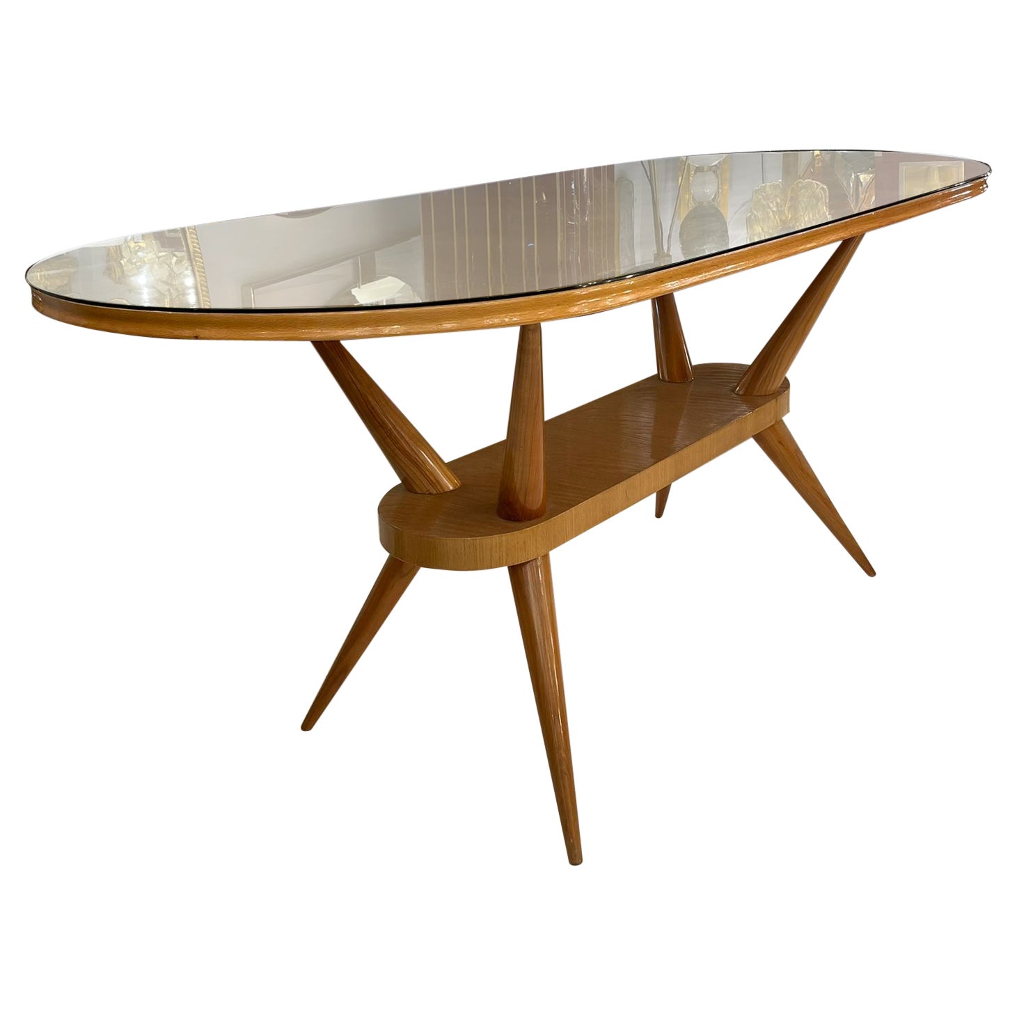 Dining Table and Six Chairs in the style of Ico Parisi at 1stDibs