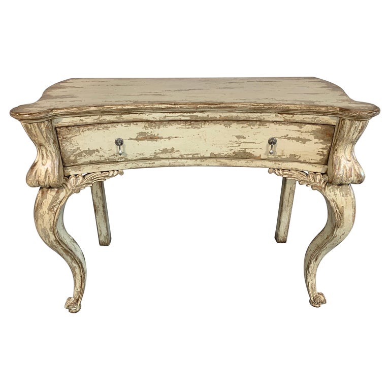 French Country Louis XV Style Distressed Console or Entryway Table at ...