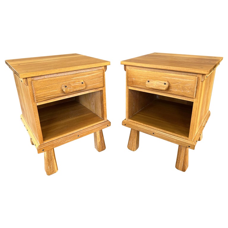 Pair Western Style A, Brandt "Ranch Oak" Night Stands/End Tables at ...
