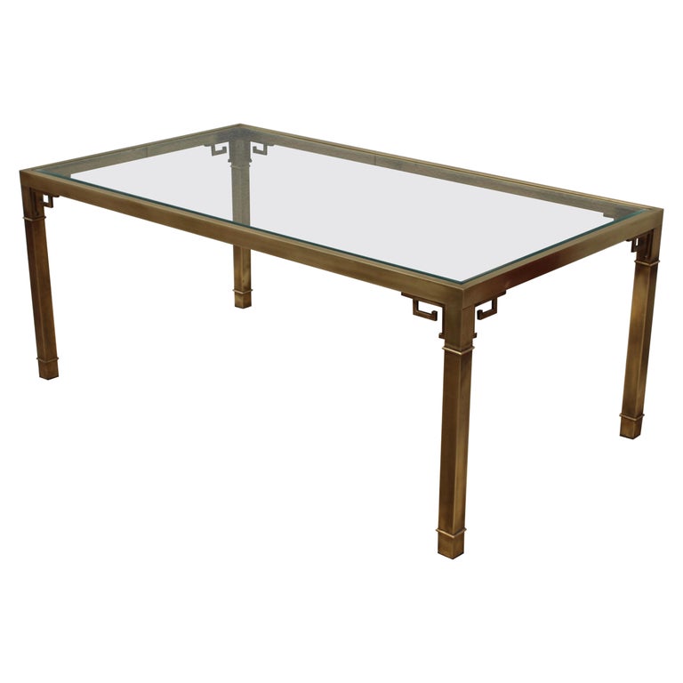 Mastercraft Greek Key Esstisch aus Messing, 1970er Jahre im Angebot bei ...