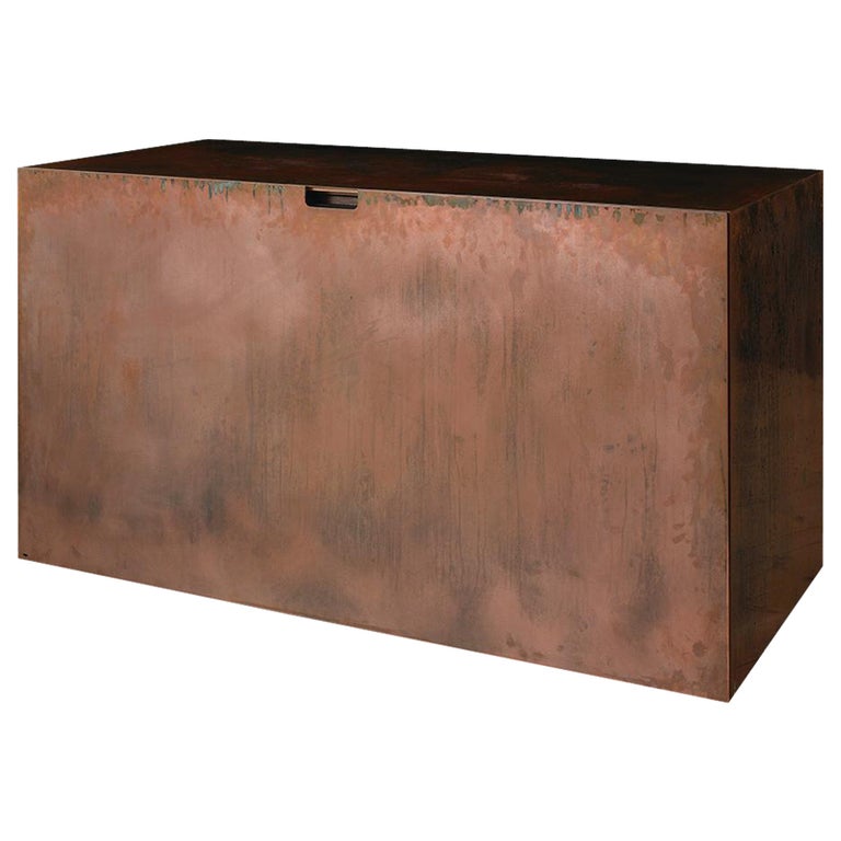 Copper and Walnut Desk For Sale at 1stDibs