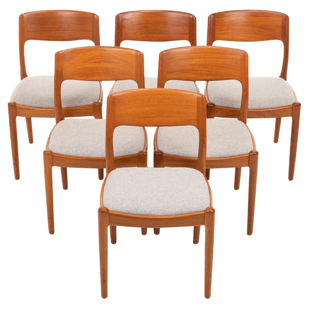 Pair of Juul Kristensen / JK Denmark Solid Teak Easy Chairs and ...