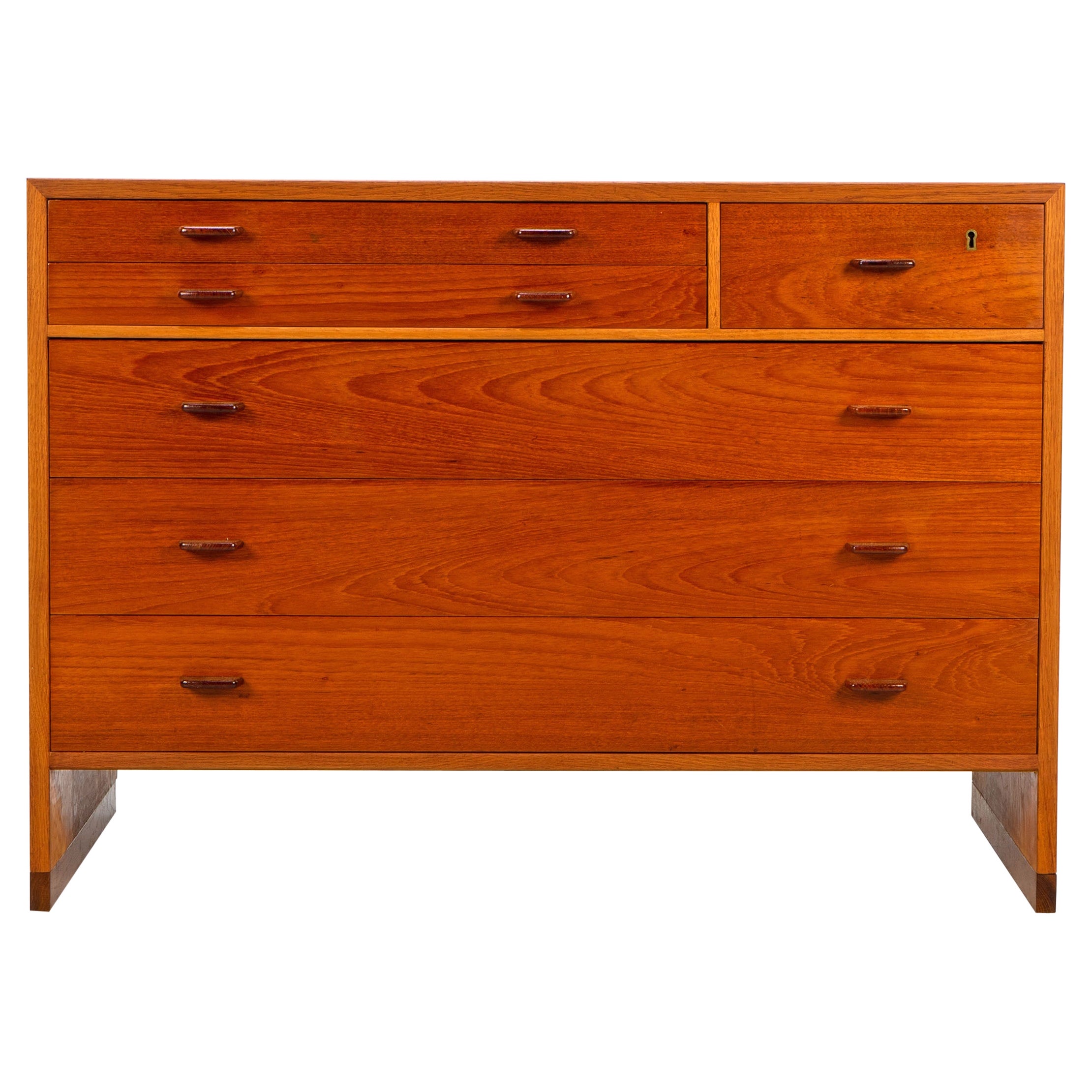 Danish Modern Oak Chest of Drawers by Hans J. Wegner Ry Mobler, 1956 at ...